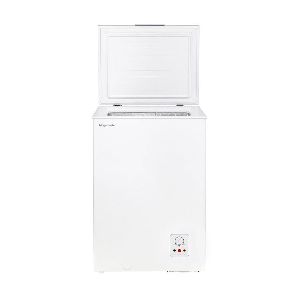 Fridgemaster MCF96E Chest Freezer, 55cm Wide, Manual Defrost, White