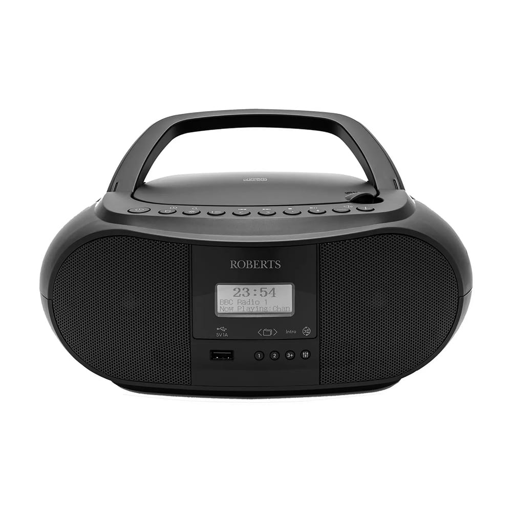 Roberts Radio ZOOMBOX4BK DAB+/FM/CD Radio with Bluetooth in Black